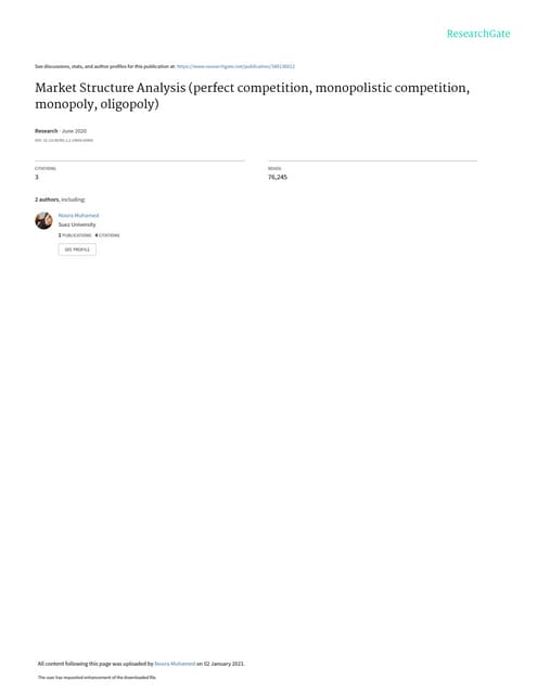 Market structure: Types, Characteristics | PDF