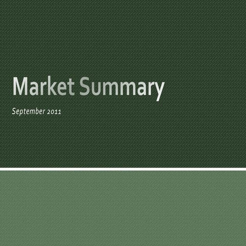 Market summary september | PPT