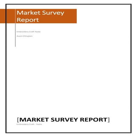 Market survey final report YEOLA | PDF