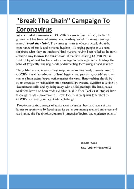 Break the Chain Campaign | PDF