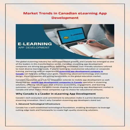 Market Trends in Canadian eLearning App Development | PDF