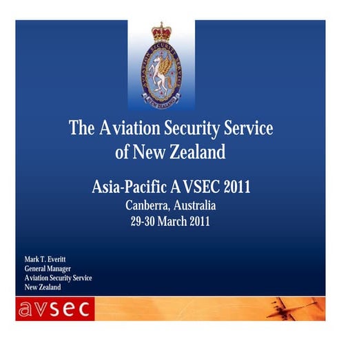The Aviation Security Service of NZ | PDF