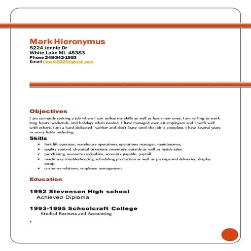 Shipping And Receiving Manager Resume | DOC
