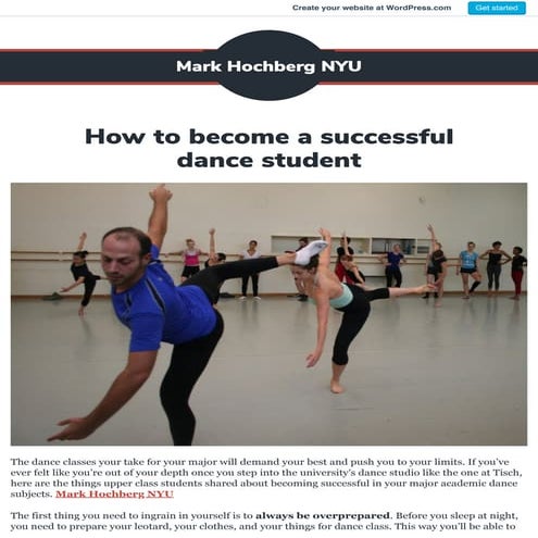 How to become a successful dance student | PDF