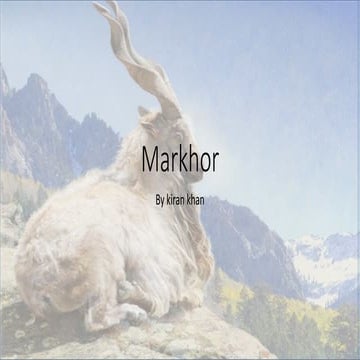 Markhor | PPTX