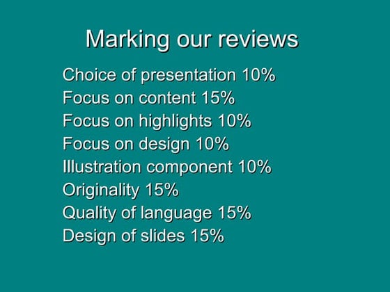 Marking Our Review Ops | PPT