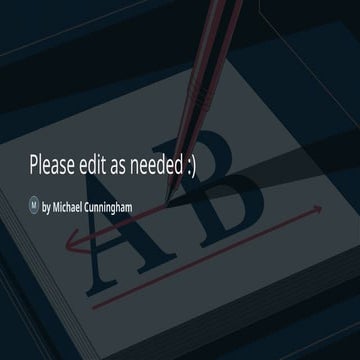 Marking Code for consistency - editing work | PPTX