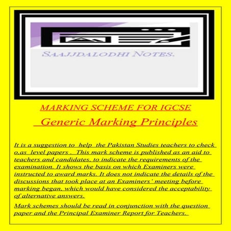 MARKING SCHEME FOR IGCSE.docxRules must be applied consistently e.g. in ...