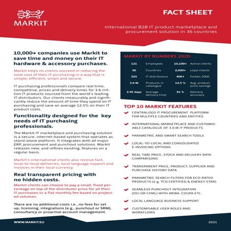 Markit Fact Sheet 2020 | PDF