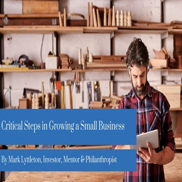 Mark Lyttleton - Critical Steps in Growing a Small Business | PDF ...