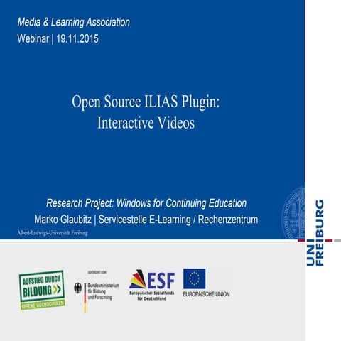 Mandl Webinar Open Source Ilias Plugin Interactive Videos Ppt