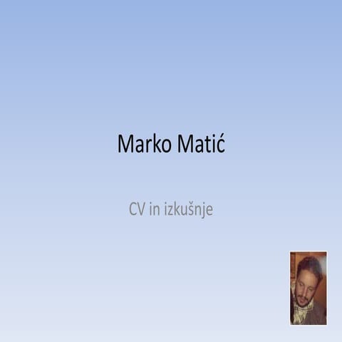Marko Matič presentations