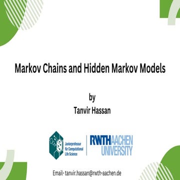 Markov chain and Hidden Markov Chain model | PDF