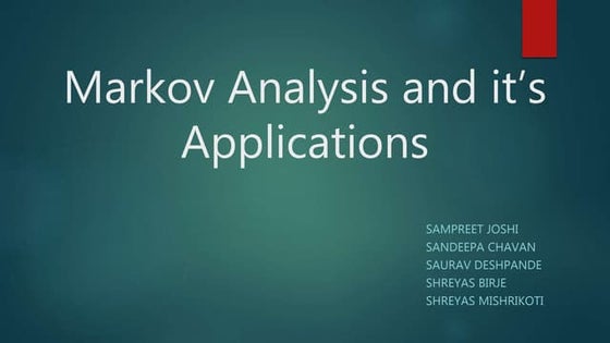 Markov chain | PPT