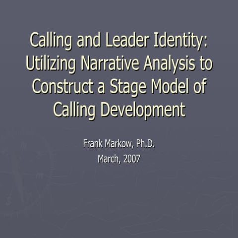 Understanding a pastor's calling | PPTX
