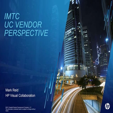 HP - Unified Communications, Vendor Perspective | PPT