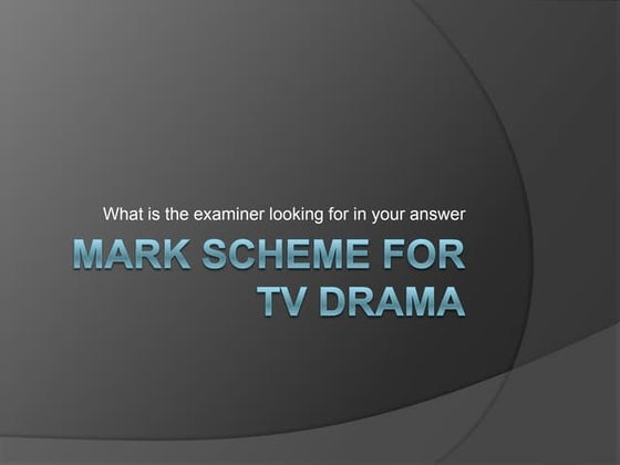 Section a marks & mark scheme | PPTX | Education