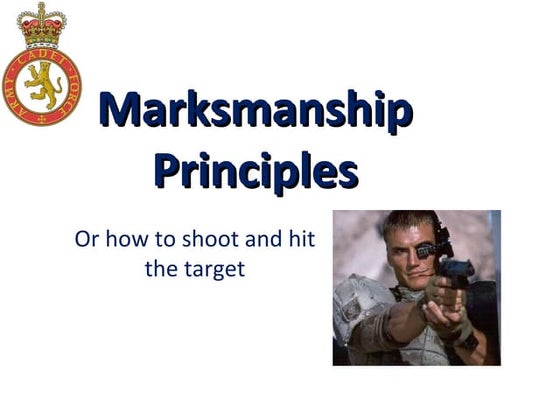 Fundamentals Of Pistol Marksmanship | PPT | First Aid | Injuries