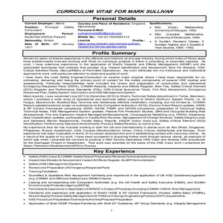 Mark sullivan cv_070316 | PDF