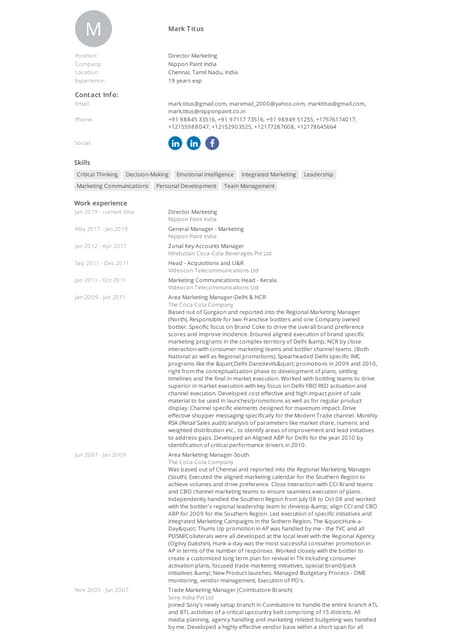 Resume of Umesh Kumar | DOCX