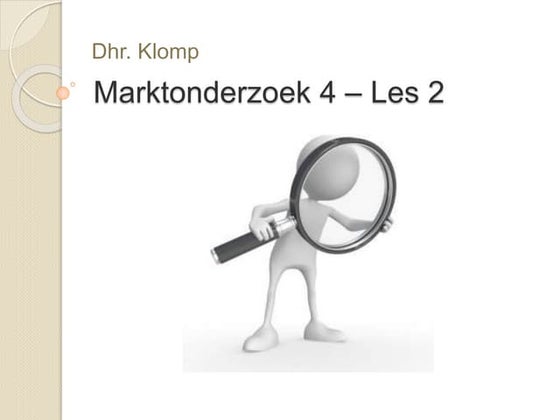 Marktonderzoek | PPT