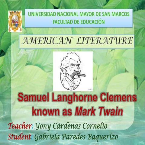 American Literature - Mark Twain | PPT