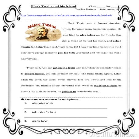 Mark twain and his friend | PDF