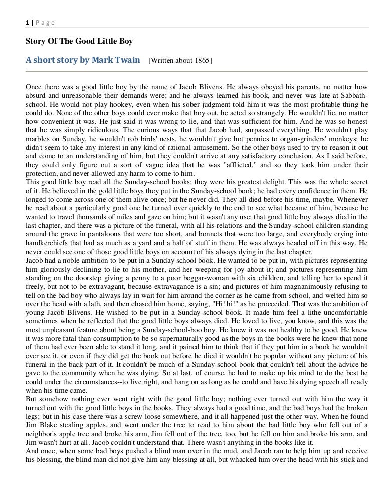 Mark twain's short story