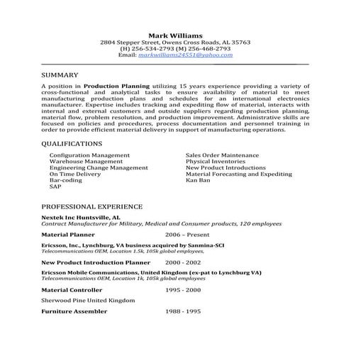 Melissa White Resume | DOCX