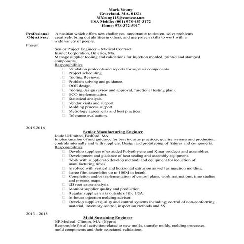 Resume Rick A Ball June 2010 | DOC
