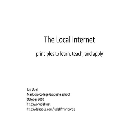 the local internet | PPT