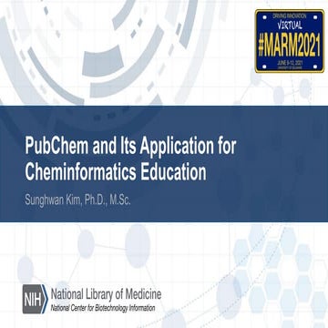 PubChem and its application for cheminformatics education | PDF