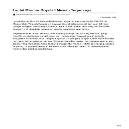 marmerdlidir.com-Lantai Marmer Boyolali Mewah Terpercaya.pdf | Free Download