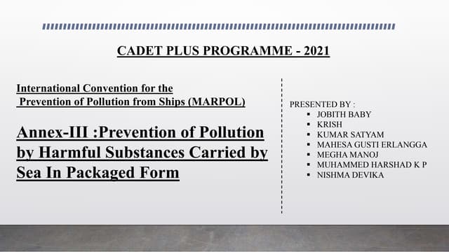 Garbage management marpol 2012 training | PPSX