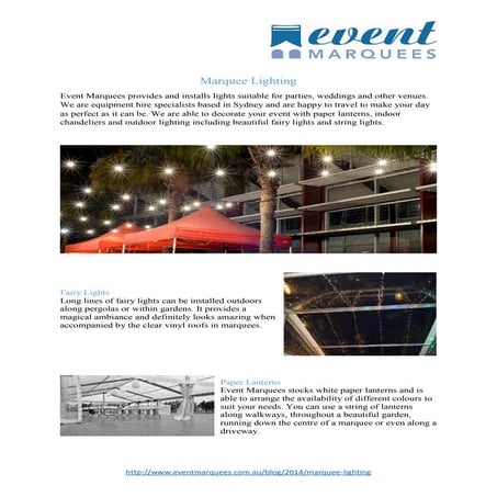 Marquee Lighting | PDF