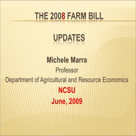 Marra Farm Bill 6 17 09 | PPT