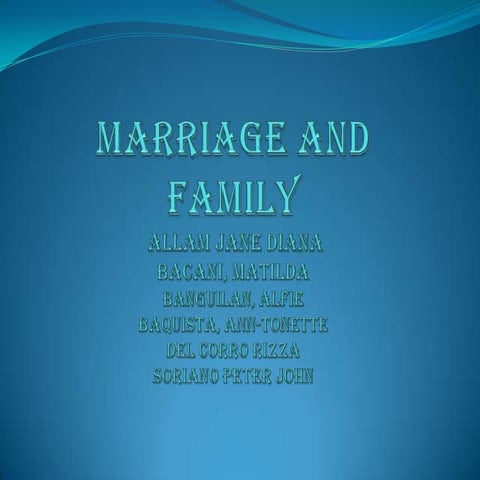 Marriage and family | PPT