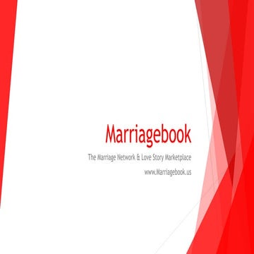 Marriagebook - The Marriage Network & Love Story Marketplace | PPT