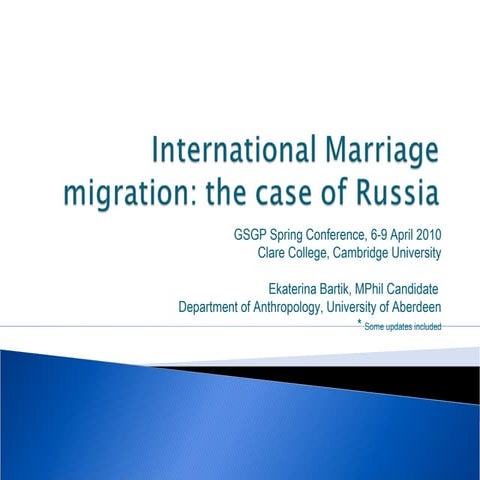 Marriage migration since 1990s | PPT