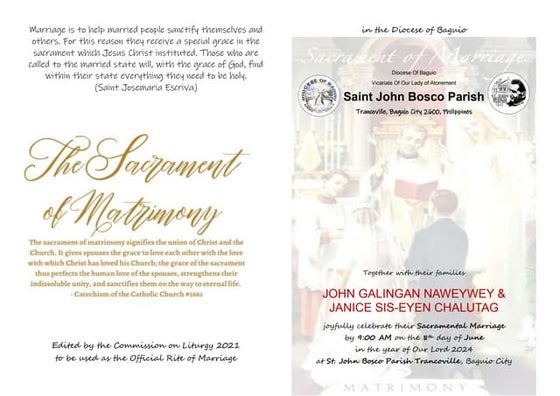 Misalette Script during wedding you can used | DOCX