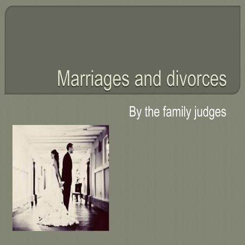 Marriages and divorces | PPTX