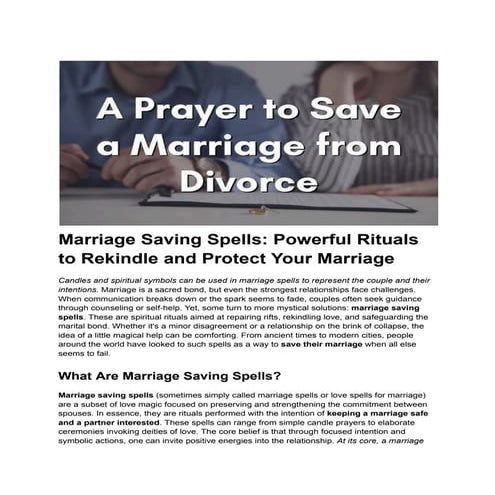 Marriage Saving Spells_ Powerful Rituals to Rekindle and Protect Your ...