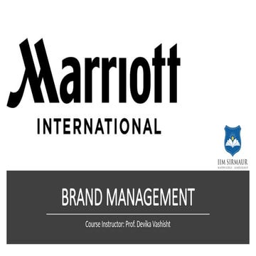 Marriott presentation as an example to know | PPTX