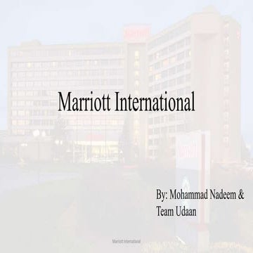 B.F.R.ON Marriott PRESANTATION | PPT