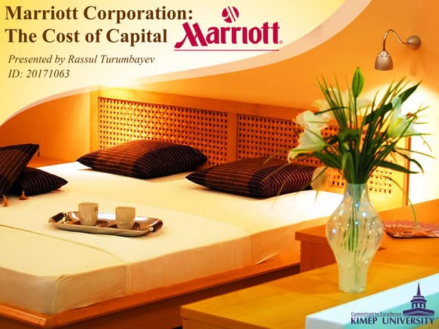 FIN4140 Corporate Finance: Marriott corporation case study solution | PPTX