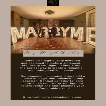 Marry Me Light Up Letters Rental | PDF