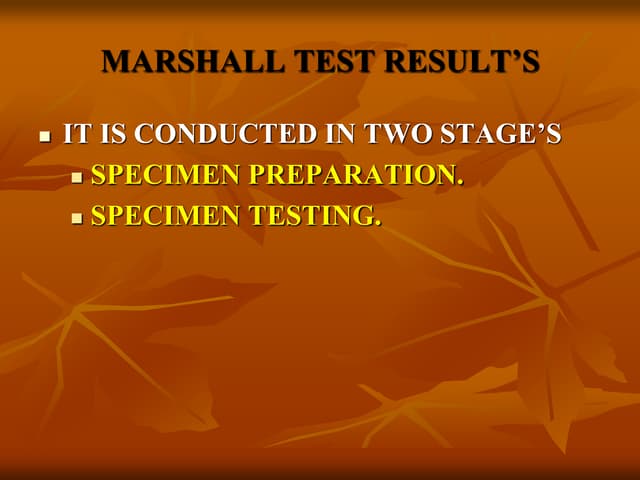 Marshall Test Pptx