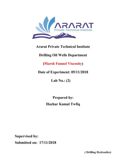 Mud balance test (drilling fluid lab test) | PDF