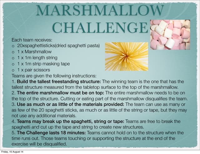The marshmallow challenge | PDF