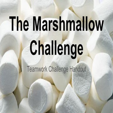 Marshmallow challenge handout | PDF